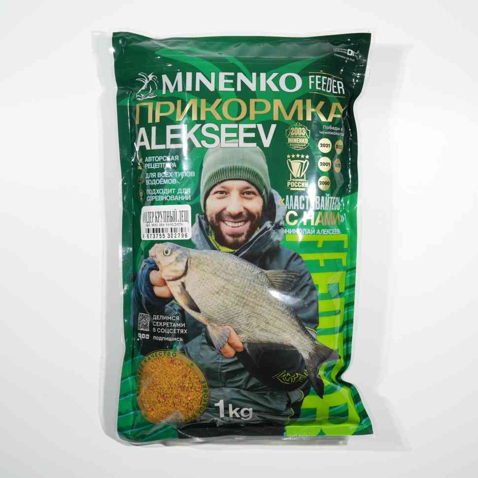Прикормка рыболовная FEEDER ALEKSEEV «Крупный Лещ» купить оптом на сайте Прикормки «MINENKO» оптом